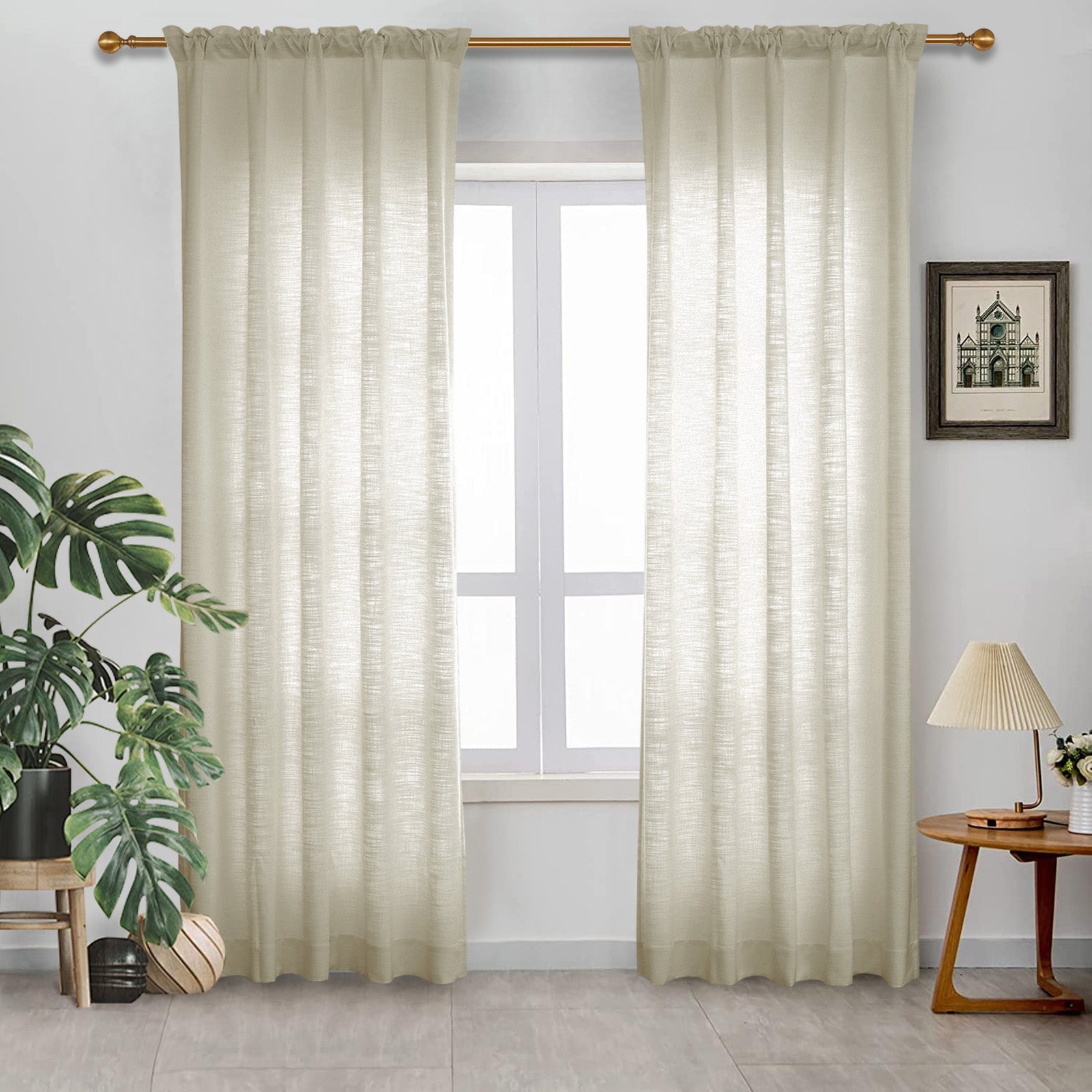 Sabrian Linen Curtain Custom Size and Header Type (Grommet, Rod Pocket ...
